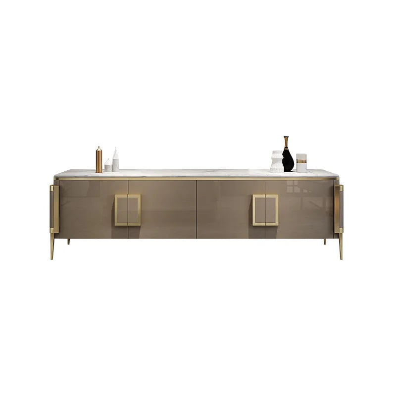 Nordic Gold Coffee Table & Sideboard Buffet – Elegant TV Stand and Sto